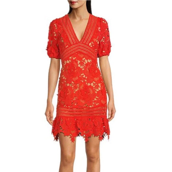Adelyn Rae | Dresses | Adelyn Rae Adrian Crochet Lace Short Dress ...